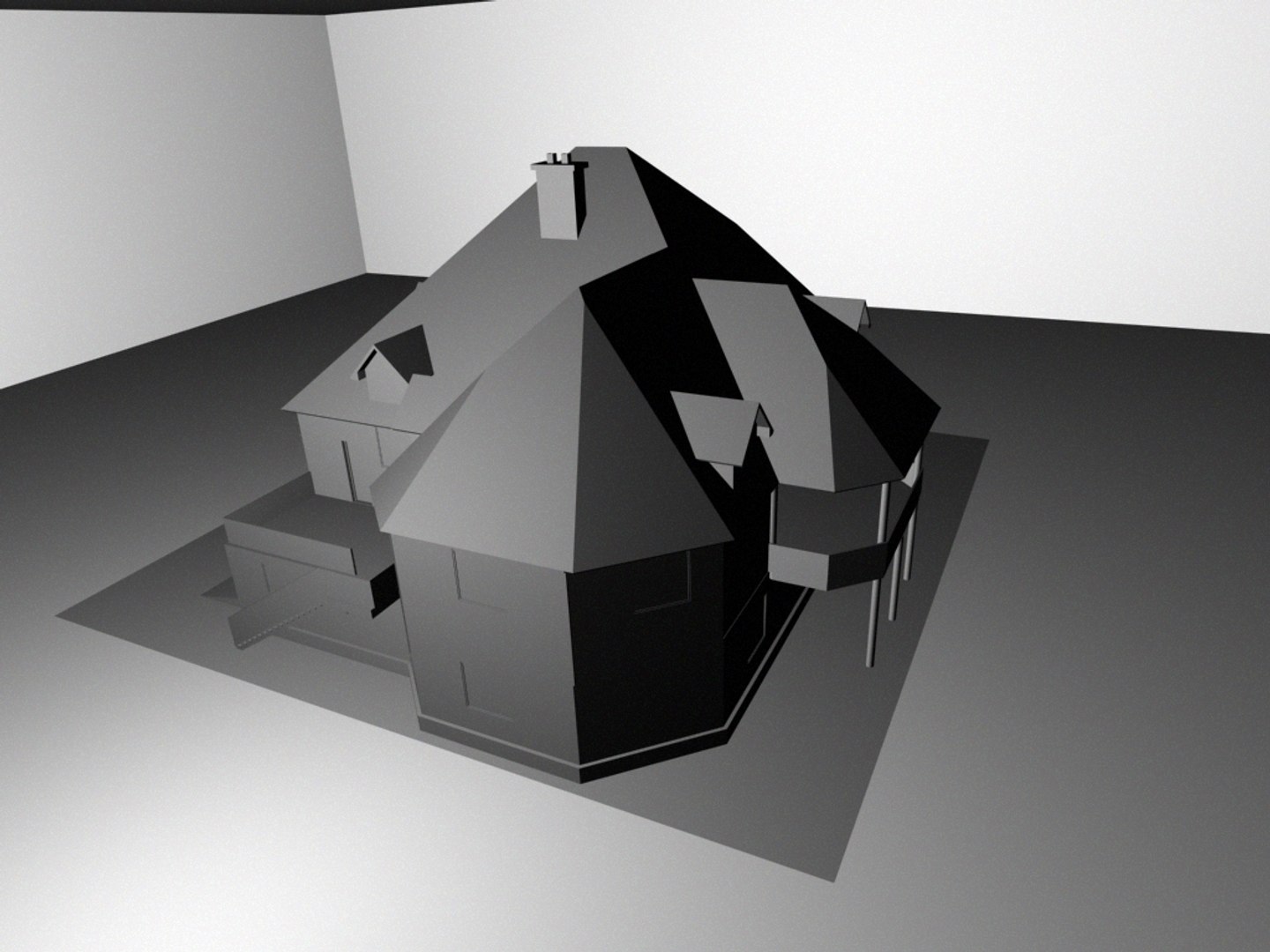 Free Simple House 3d Model