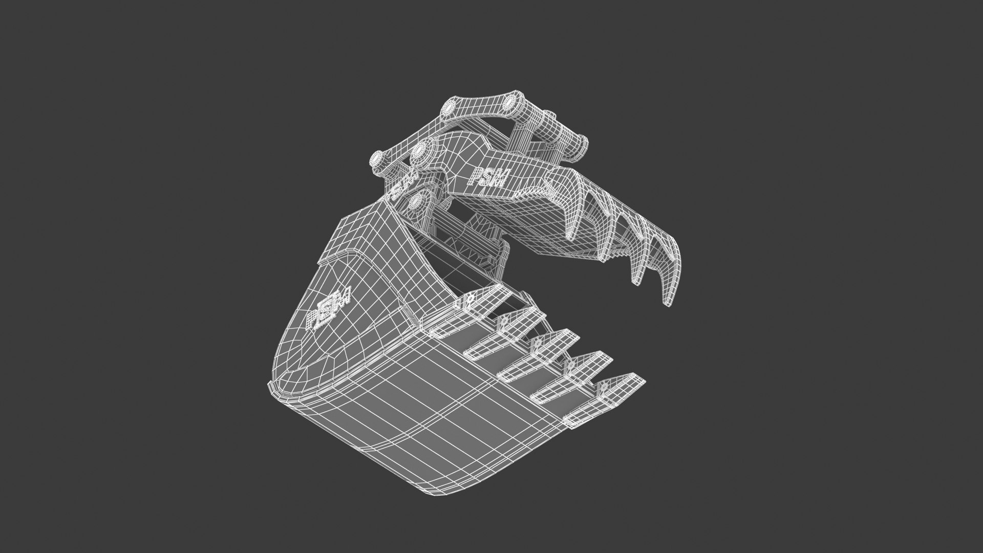 3D PSM Bucket Progressive Link Hydraulic Thumbs - TurboSquid 2240657
