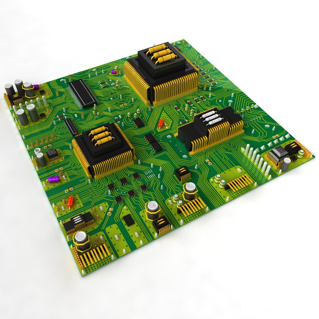 New Circuit Board 3d Model