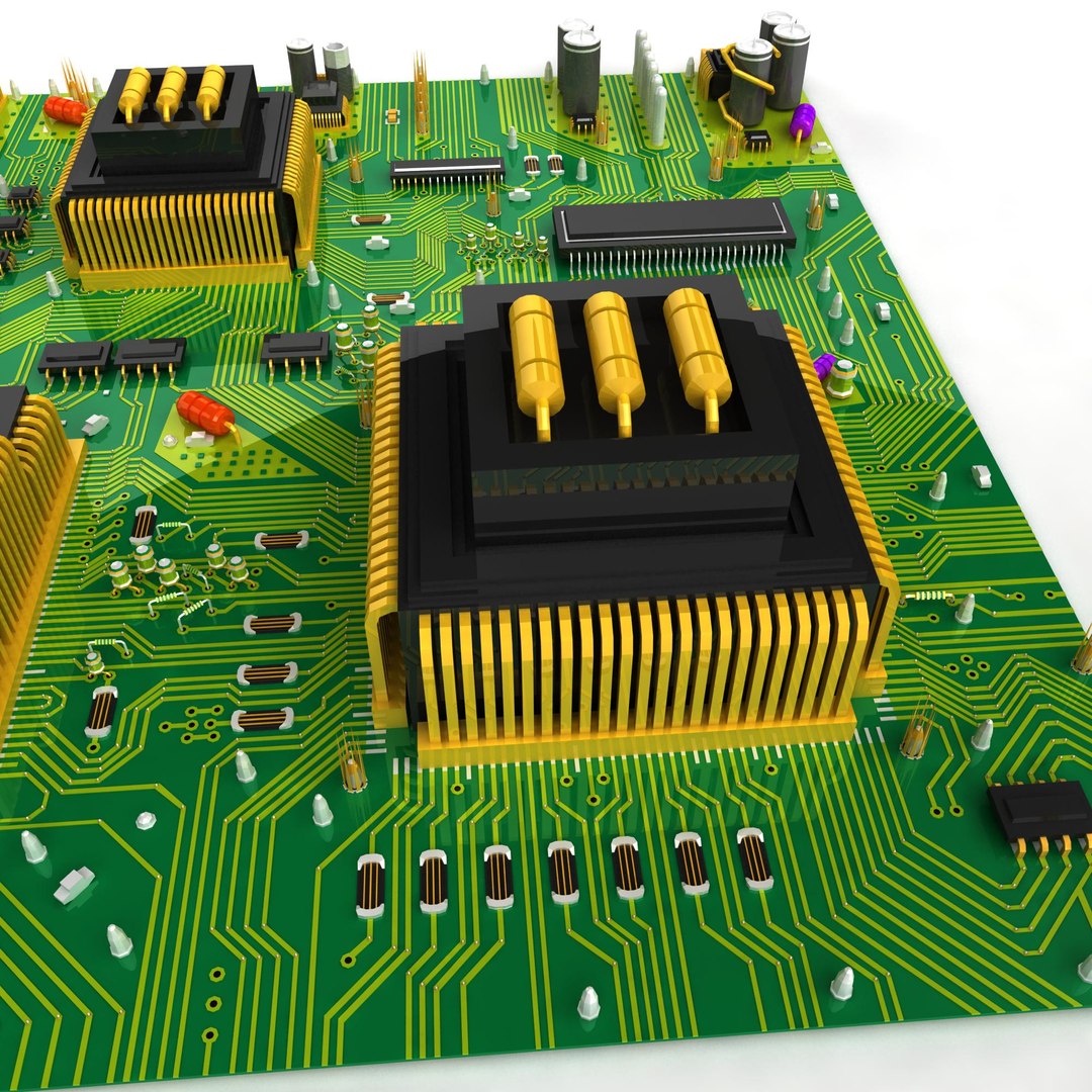 New Circuit Board 3d Model