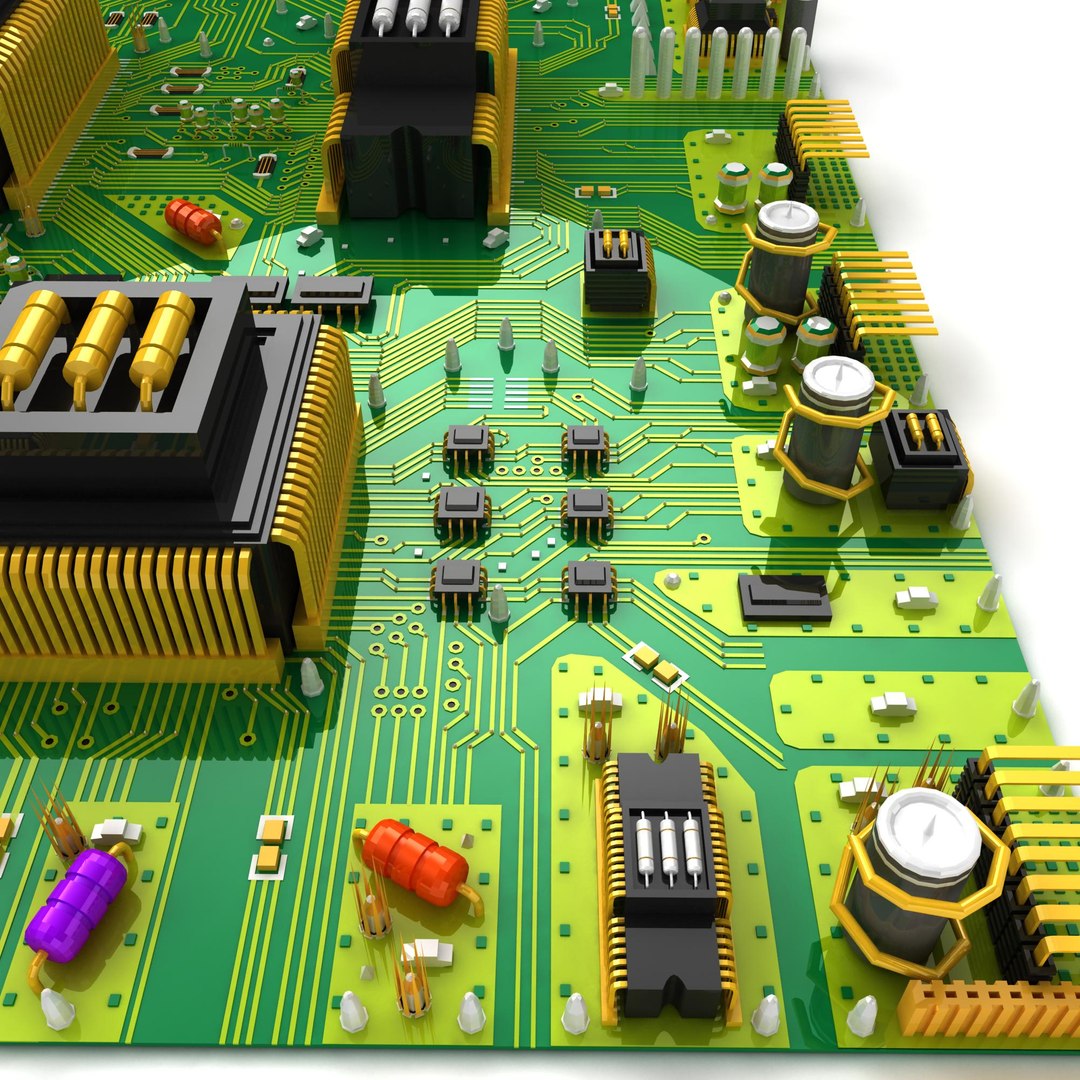 New Circuit Board 3d Model