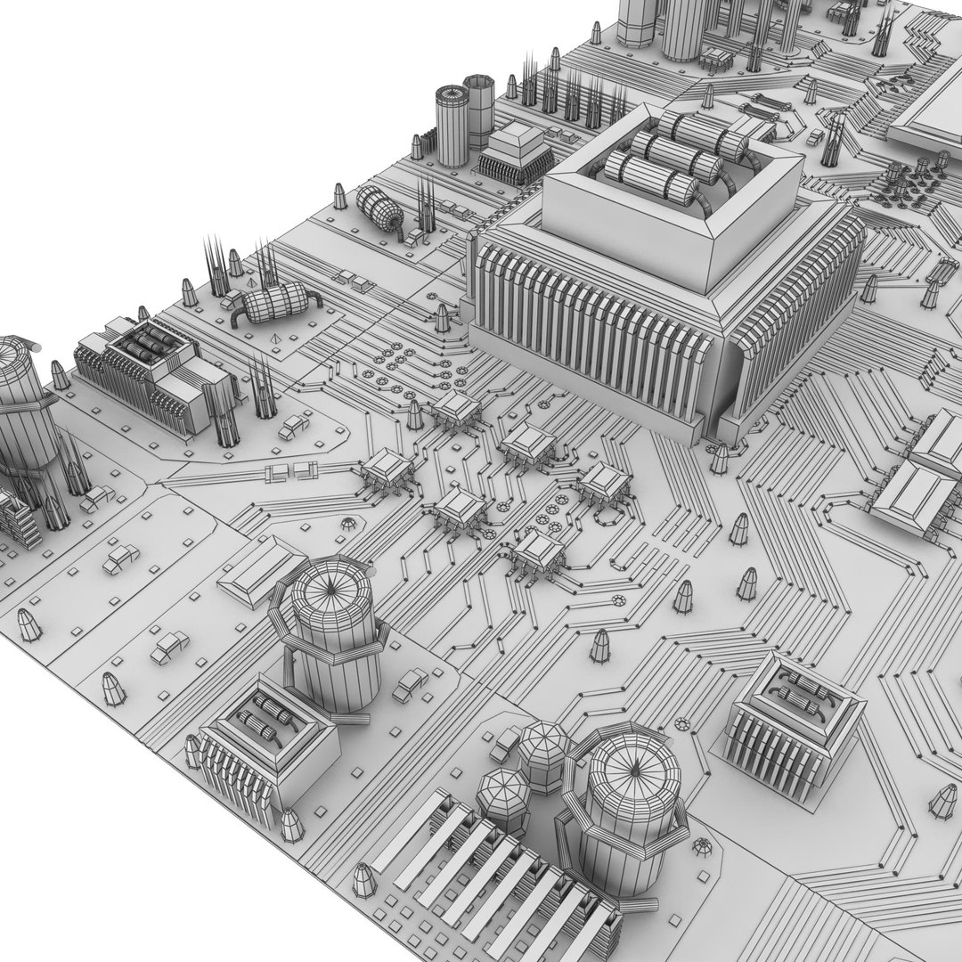 New Circuit Board 3d Model
