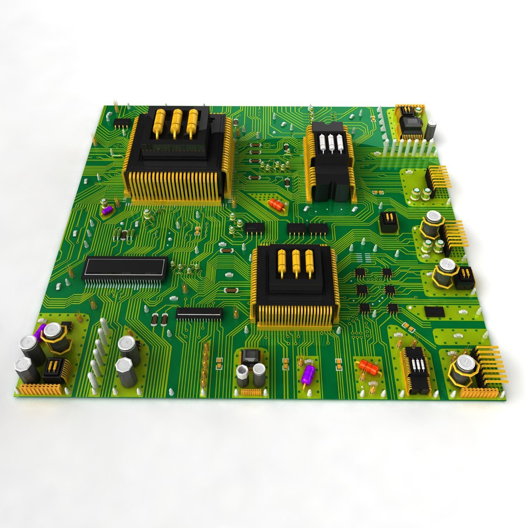 New Circuit Board 3d Model