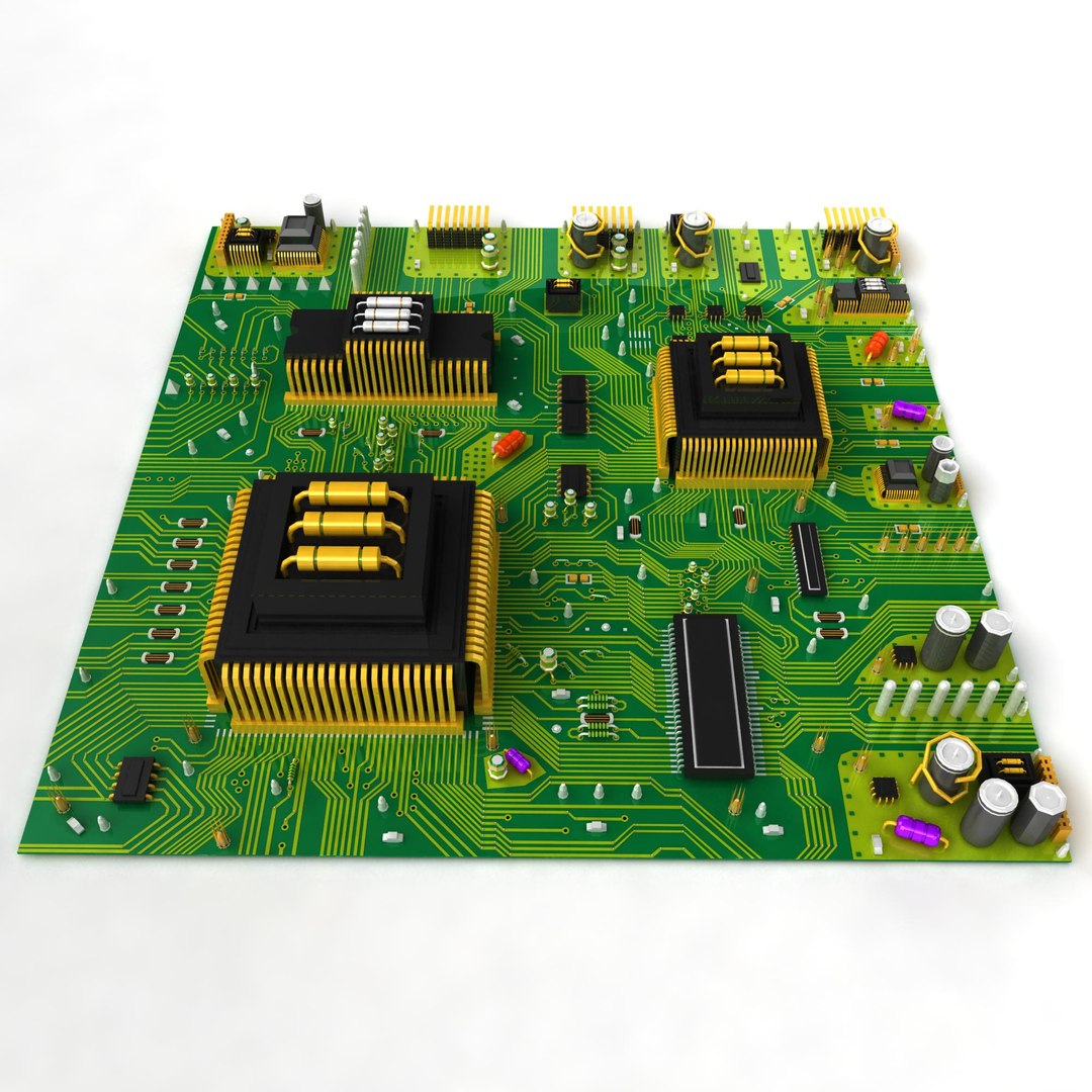 New Circuit Board 3d Model