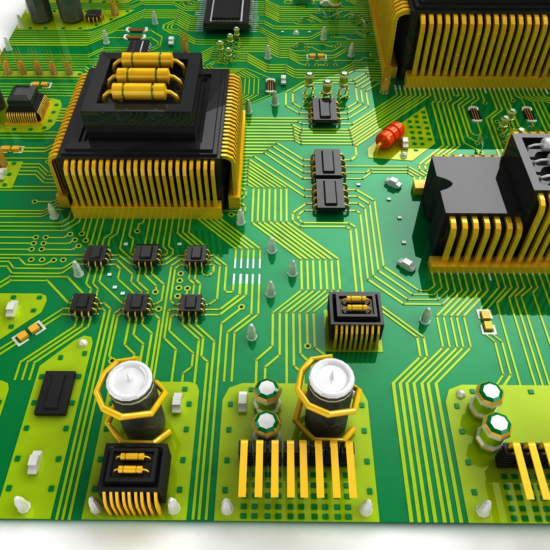 New Circuit Board 3d Model