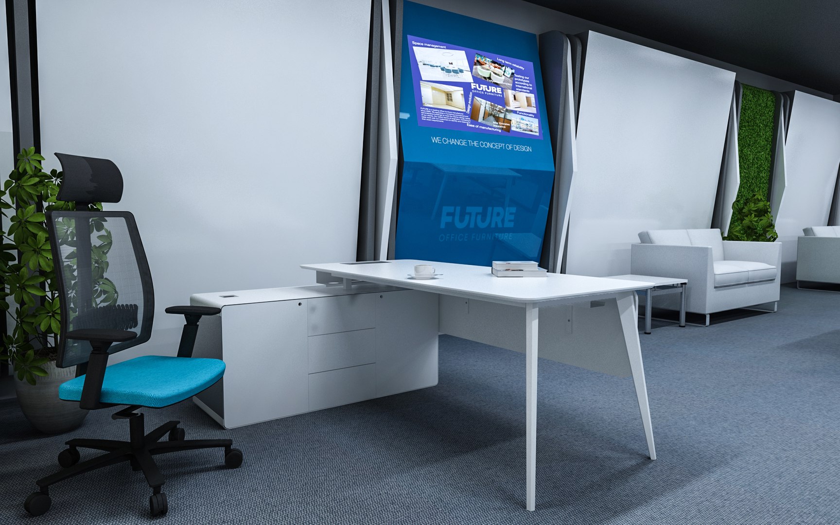 3D Collaborative Workspace Area Model - TurboSquid 2191320