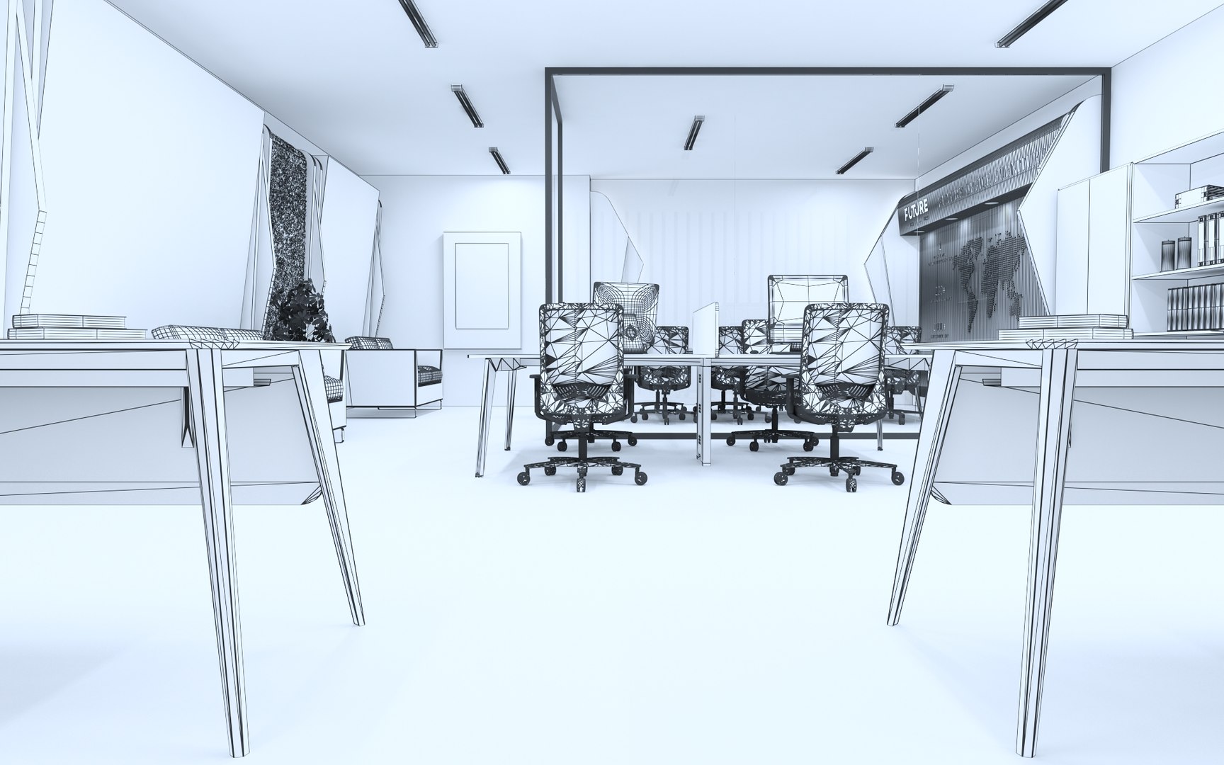 3D Collaborative Workspace Area Model - TurboSquid 2191320