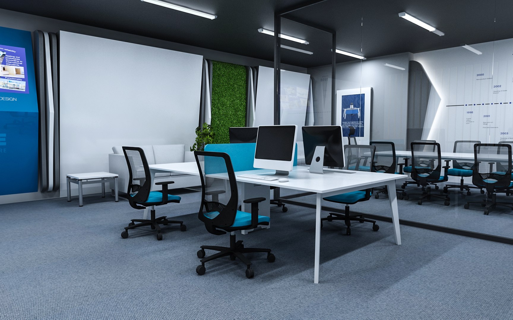 3D Collaborative Workspace Area Model - TurboSquid 2191320