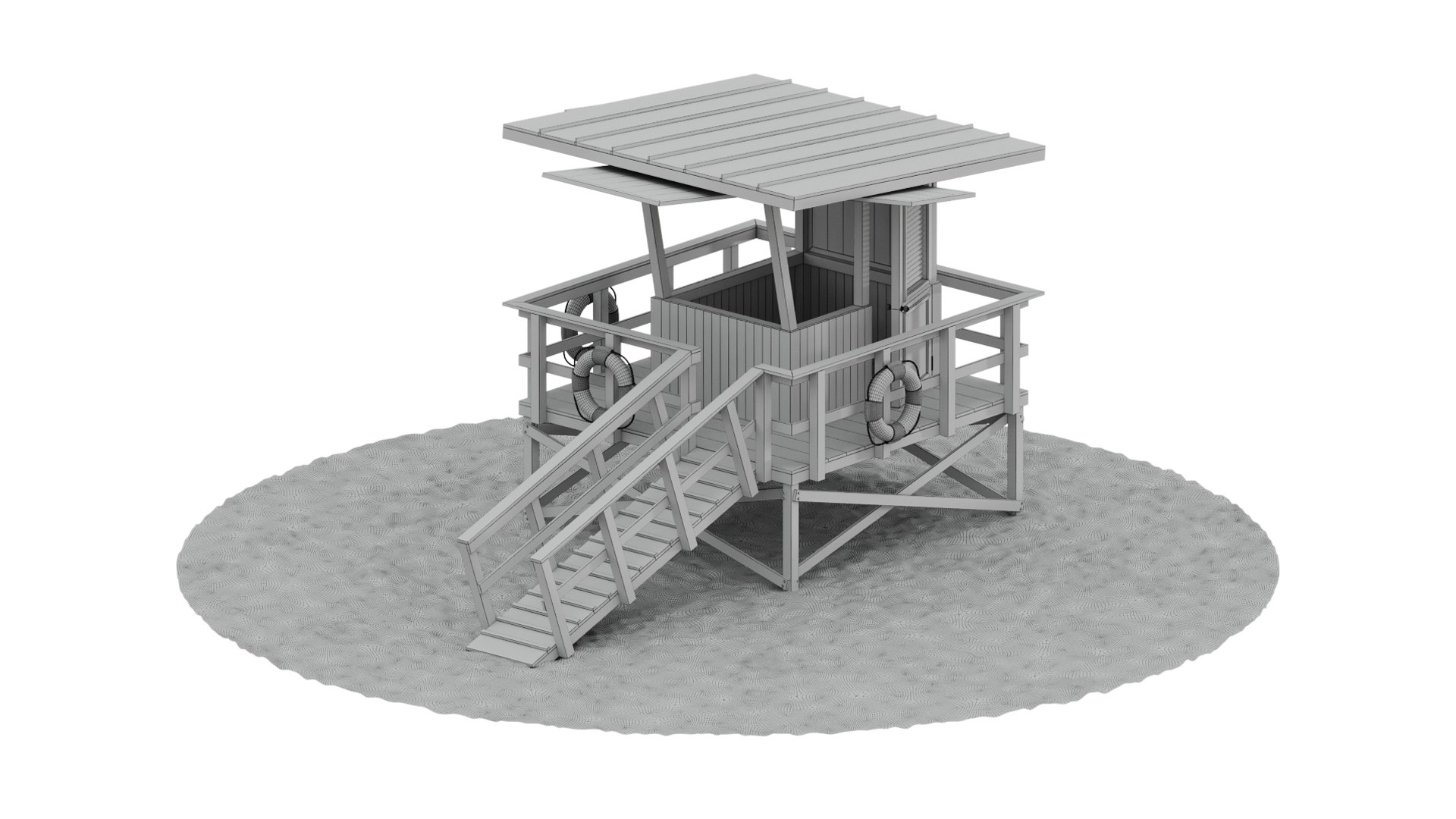 3D Rescue Tower 1 - TurboSquid 2125452