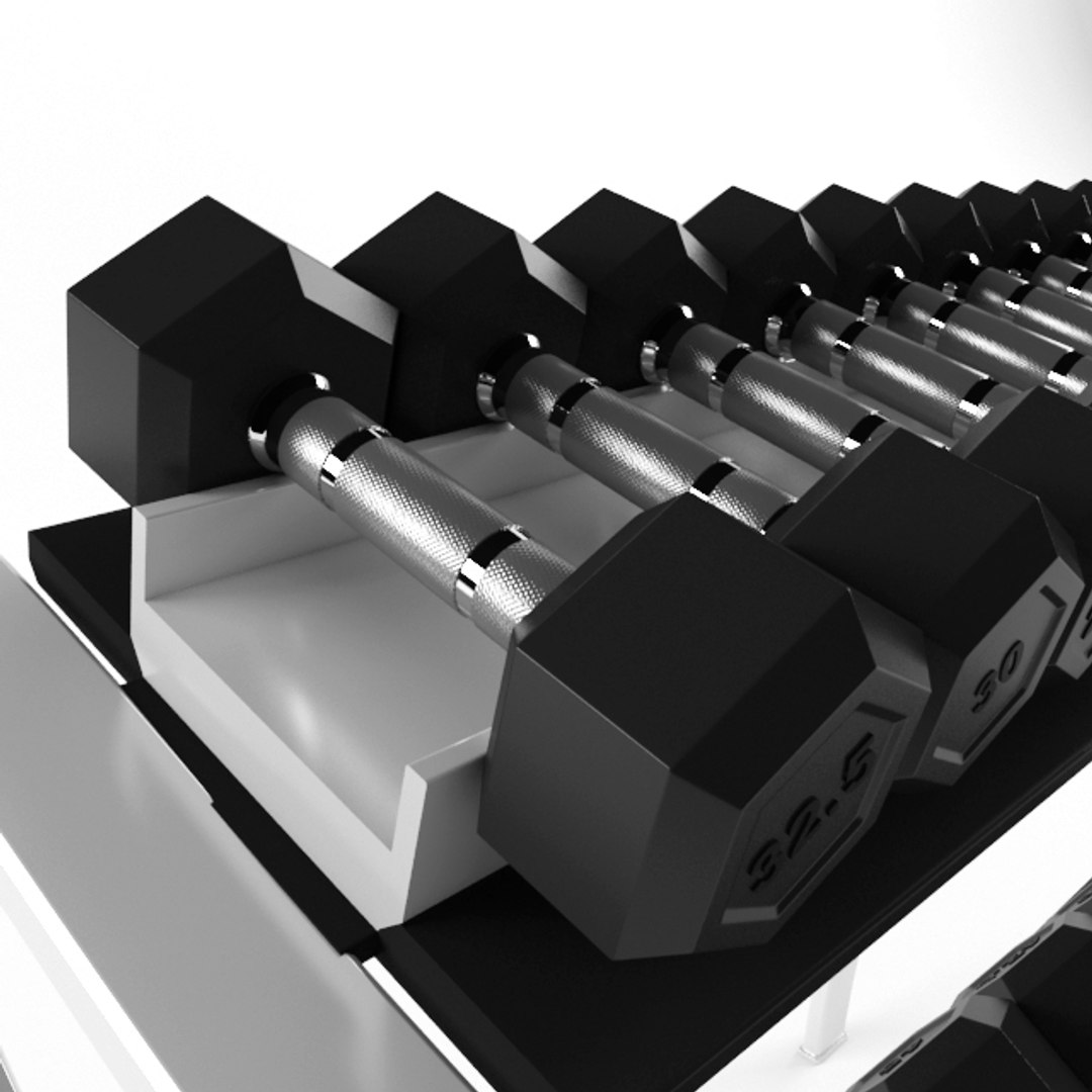 Dumbbell Set 3d Model