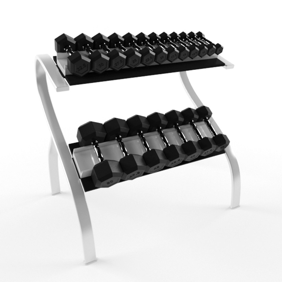 Dumbbell Set 3d Model
