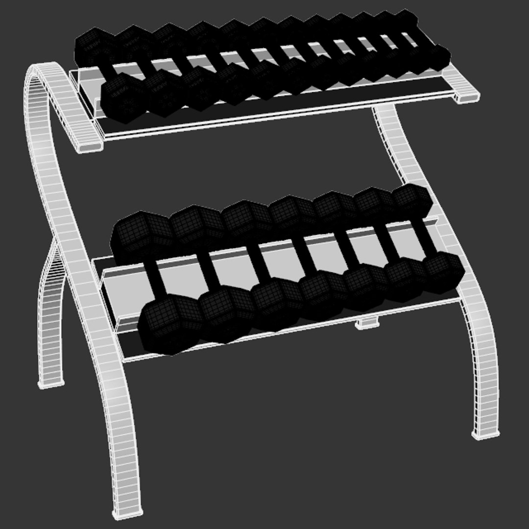 Dumbbell Set 3d Model
