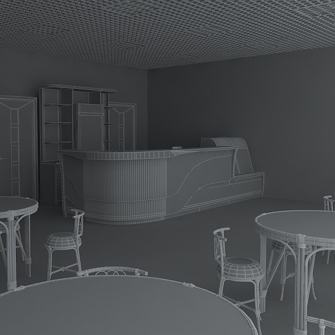 Bar Interior 3d Model