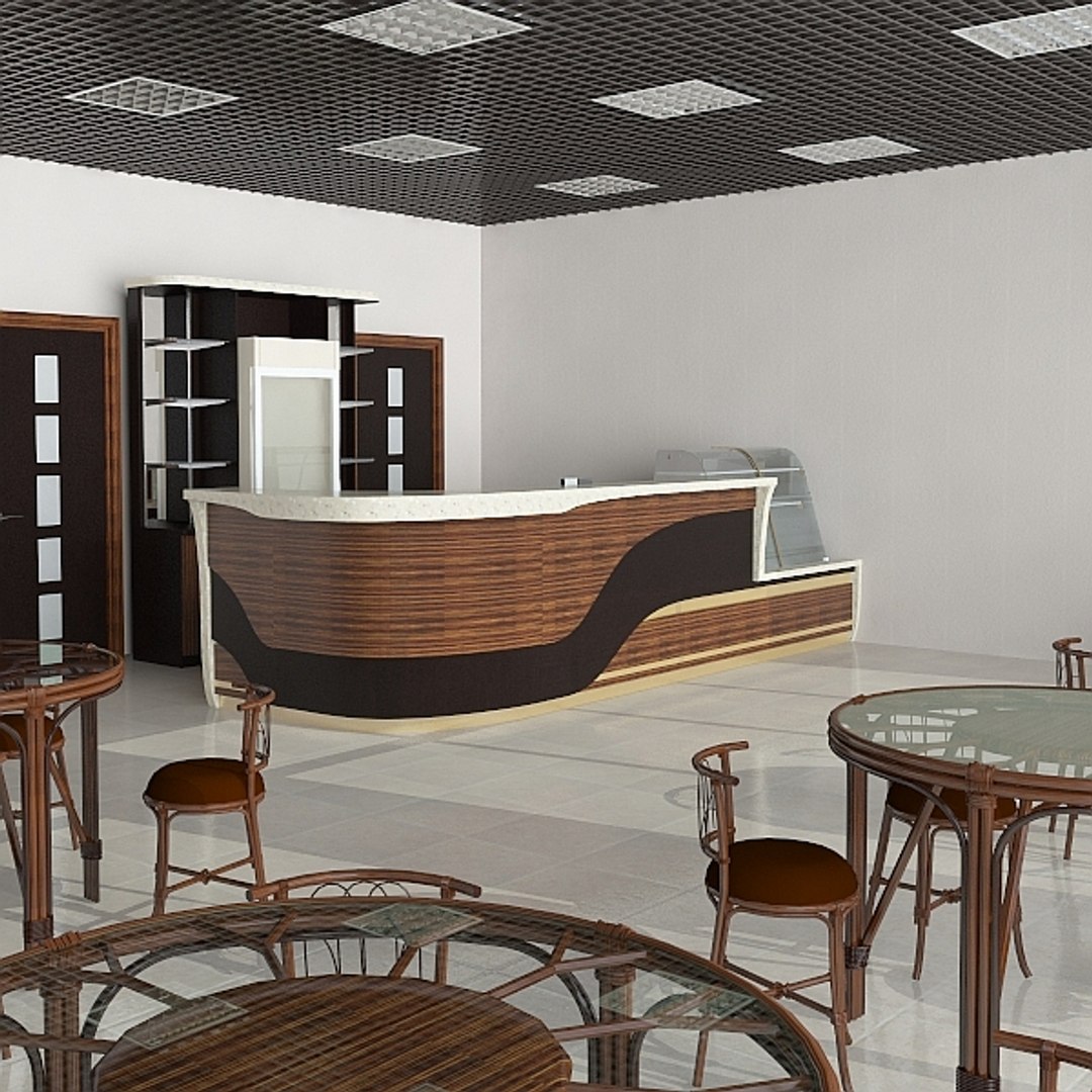 Bar Interior 3d Model