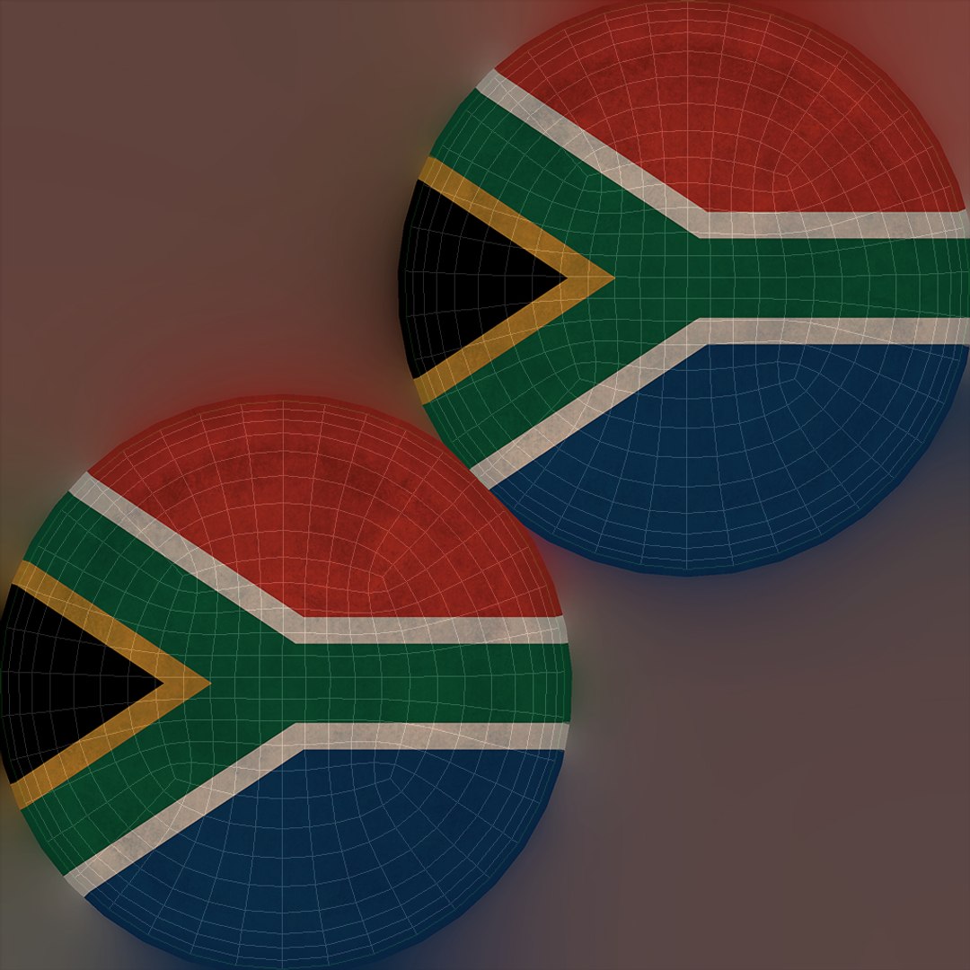 3D South Africa Flag Icon model - TurboSquid 2063207