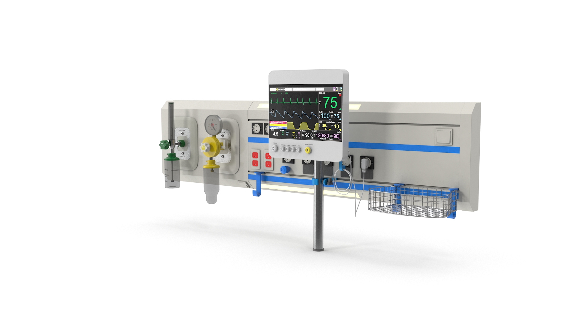 Icu Headbed Set 3D - TurboSquid 1662954