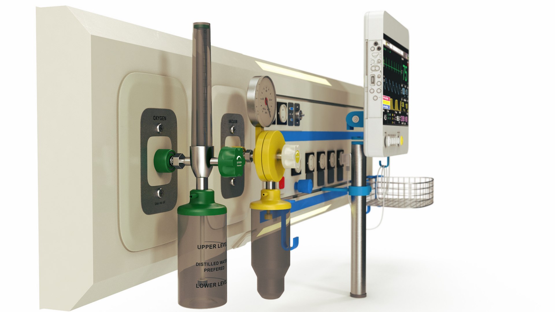 Icu Headbed Set 3D - TurboSquid 1662954