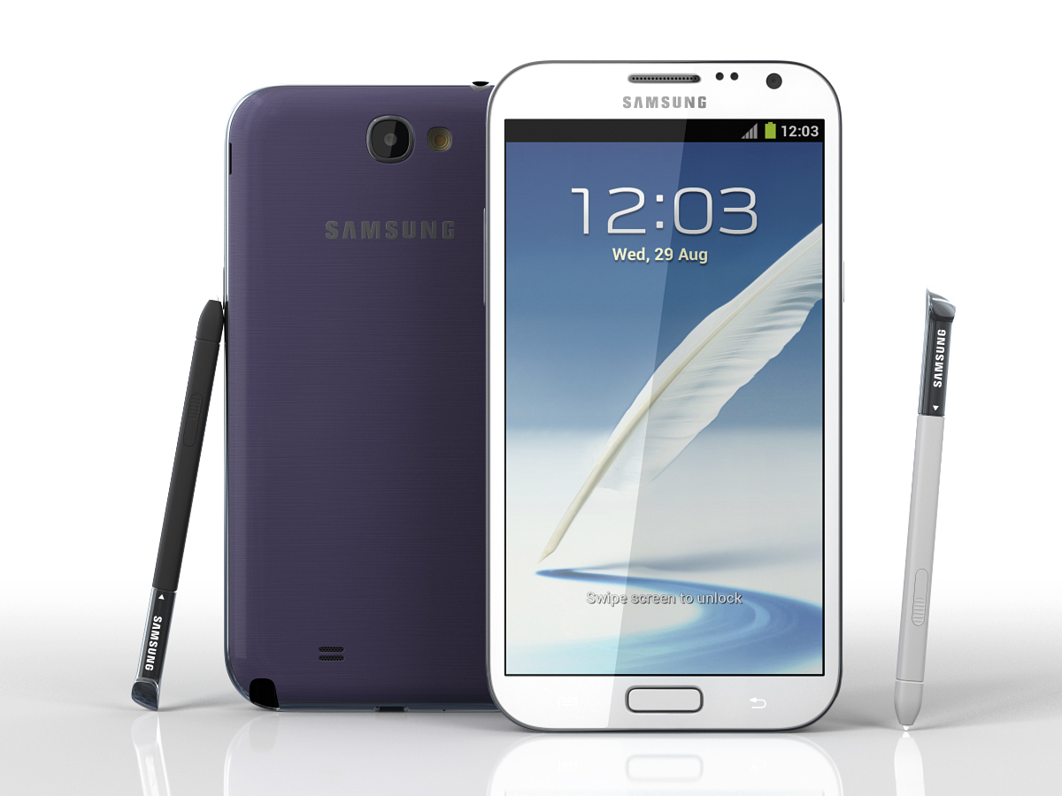 samsung galaxy note ii 3d model