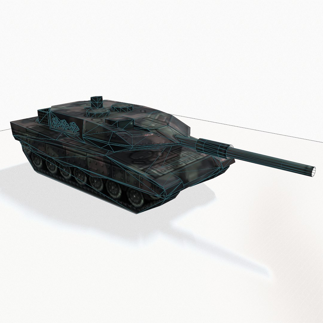 Leopard 2 Battle Tank 3d Model