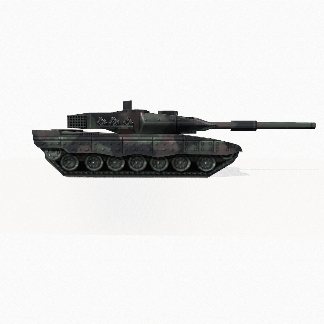 Leopard 2 Battle Tank 3d Model