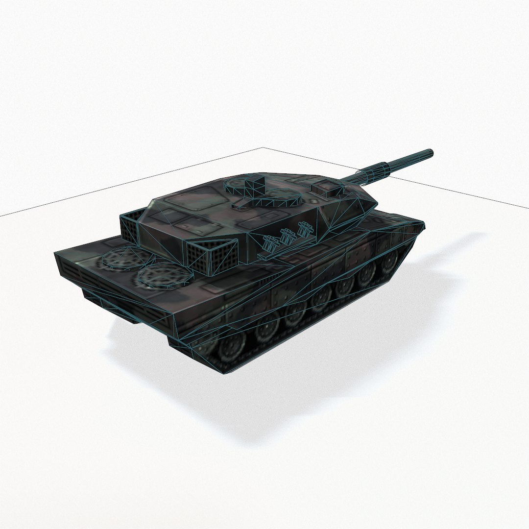 Leopard 2 Battle Tank 3d Model