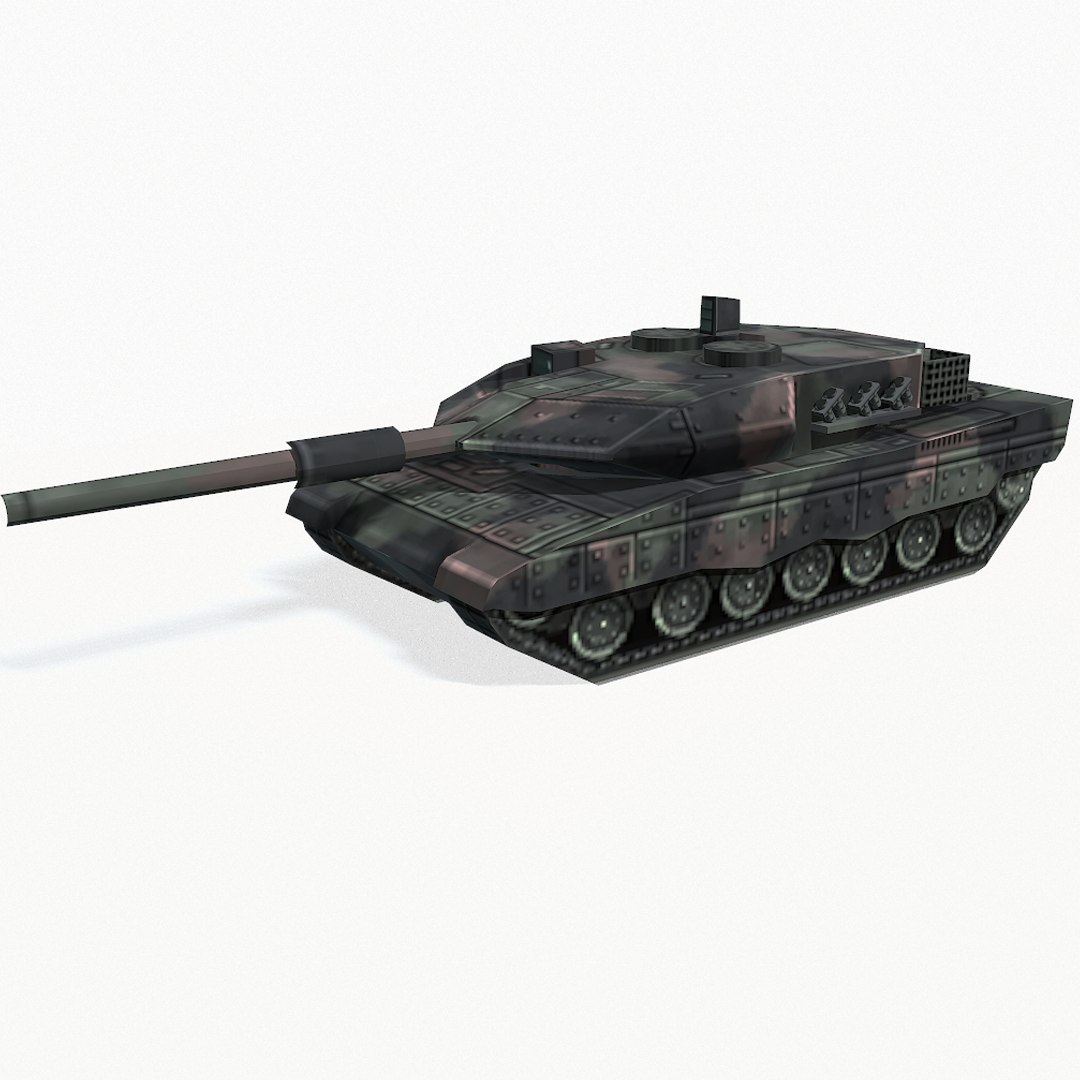 Leopard 2 Battle Tank 3d Model