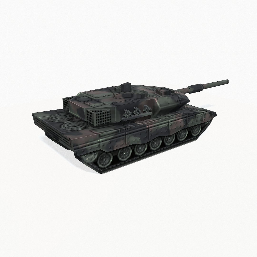Leopard 2 Battle Tank 3d Model