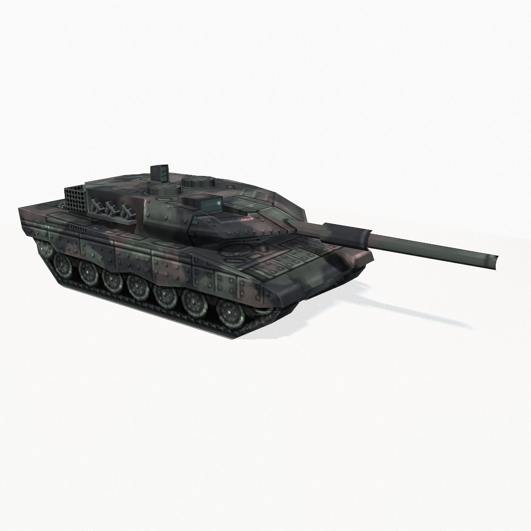 Leopard 2 Battle Tank 3d Model