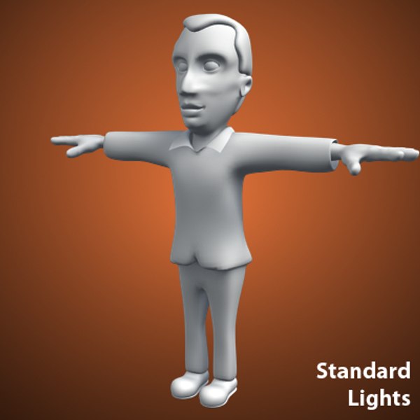 man cartoon 3d model