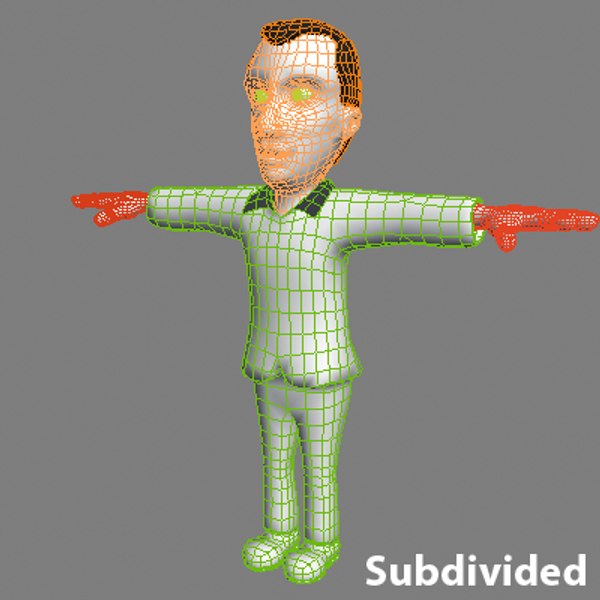 man cartoon 3d model