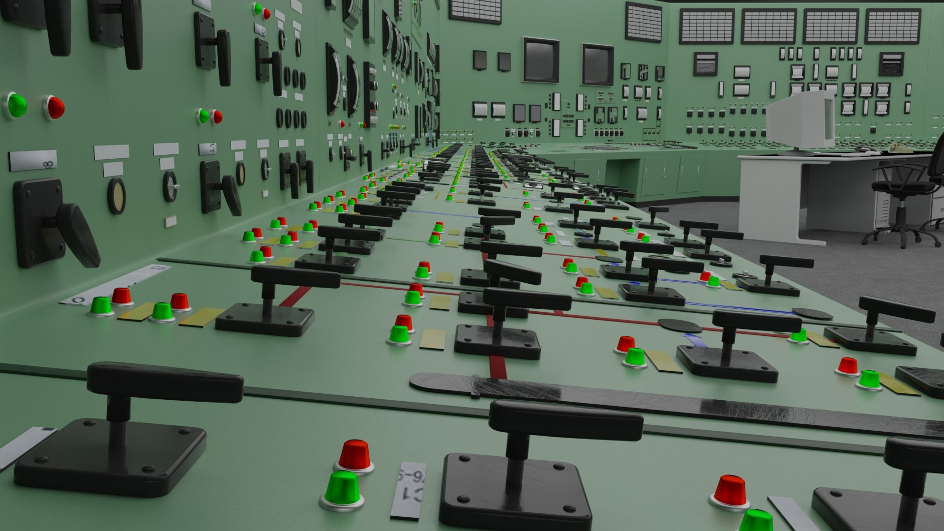 3D Fukushima Daiichi Nuclear Power Plant Control Room - TurboSquid 1720711