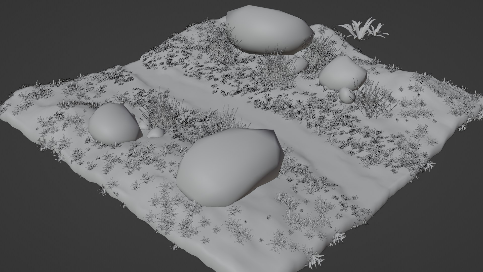 Free 3D Rocks Grass Model - TurboSquid 2233748