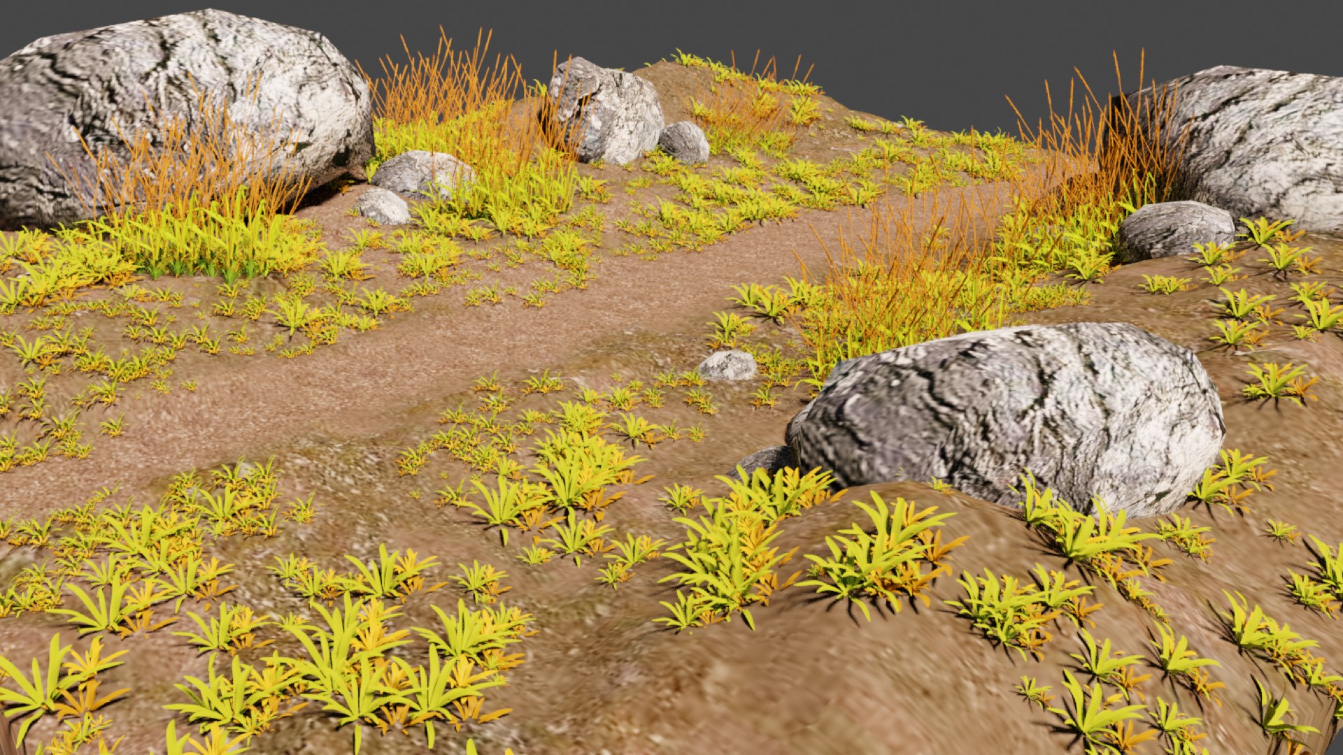 Free 3D Rocks Grass Model - TurboSquid 2233748