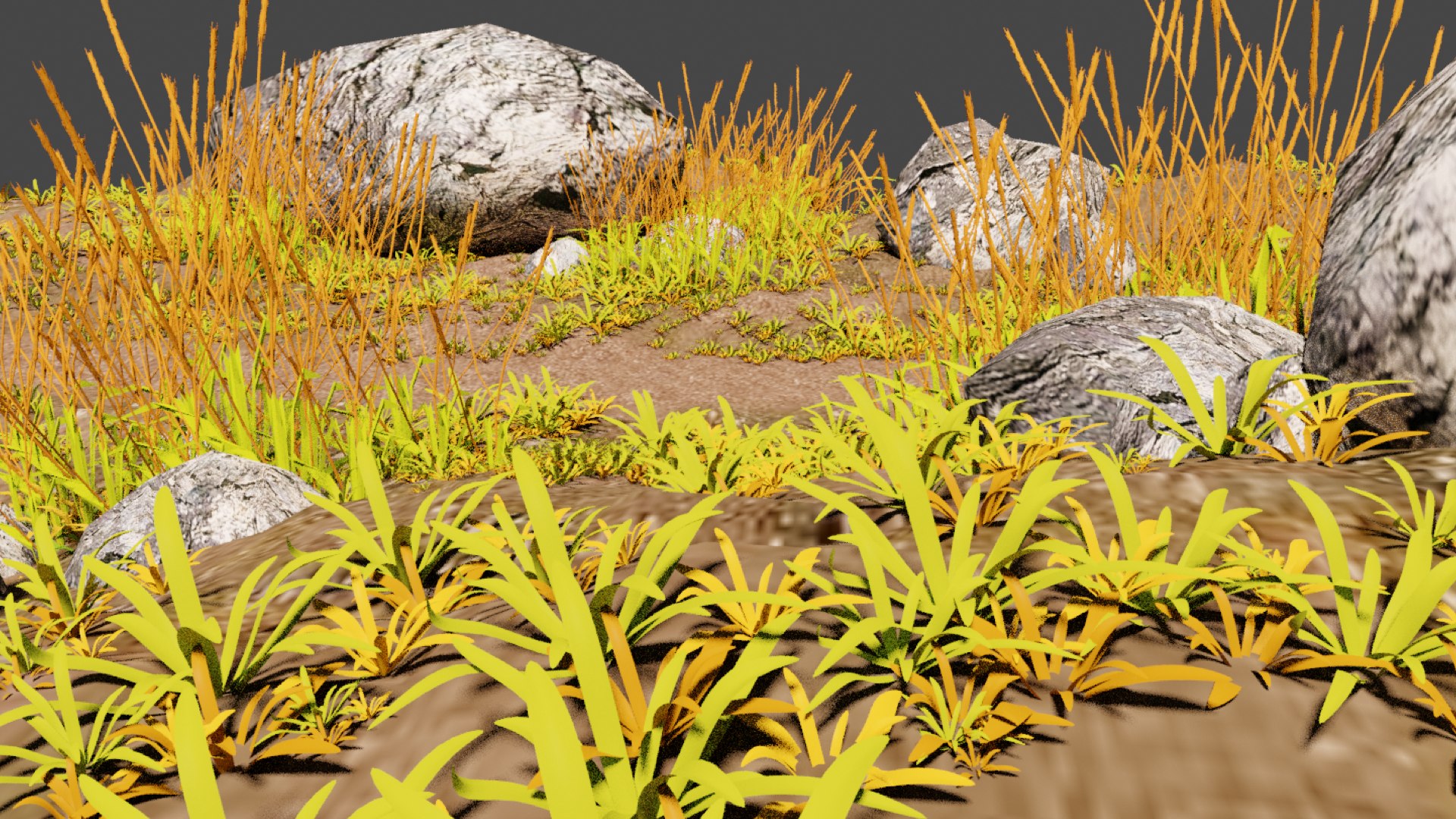 Free 3D Rocks Grass Model - TurboSquid 2233748