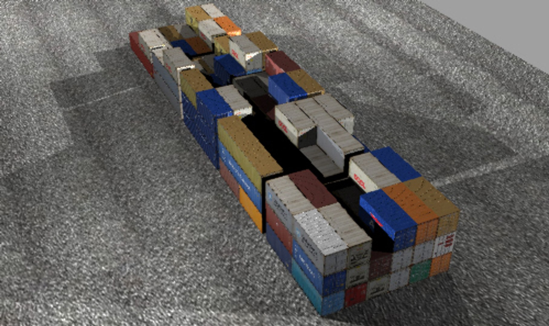 3d Container Stack
