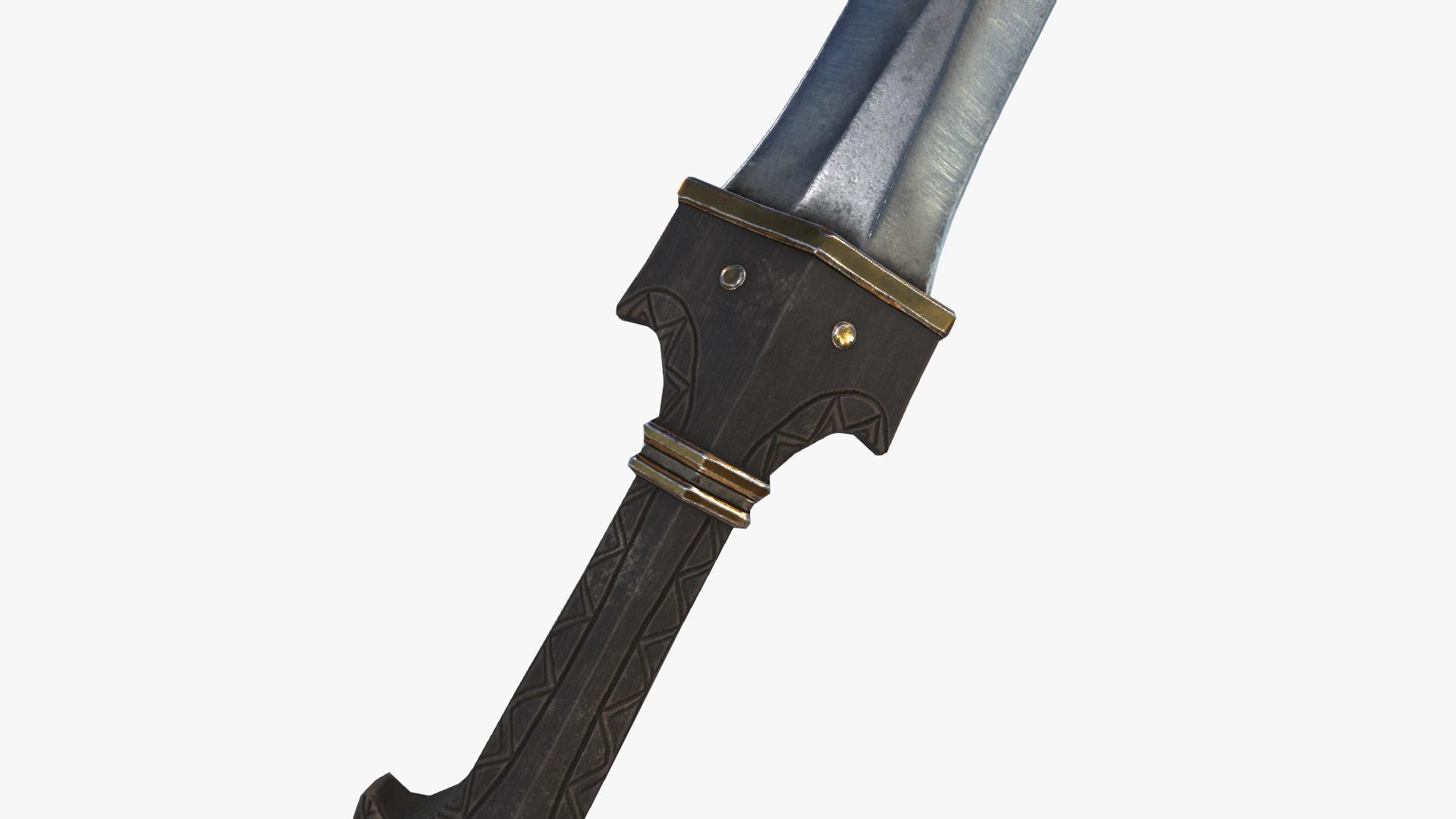 3D Fantasy Sword RPG Somali Belawa Billao Billaawe Gladius Xiphos Knife ...