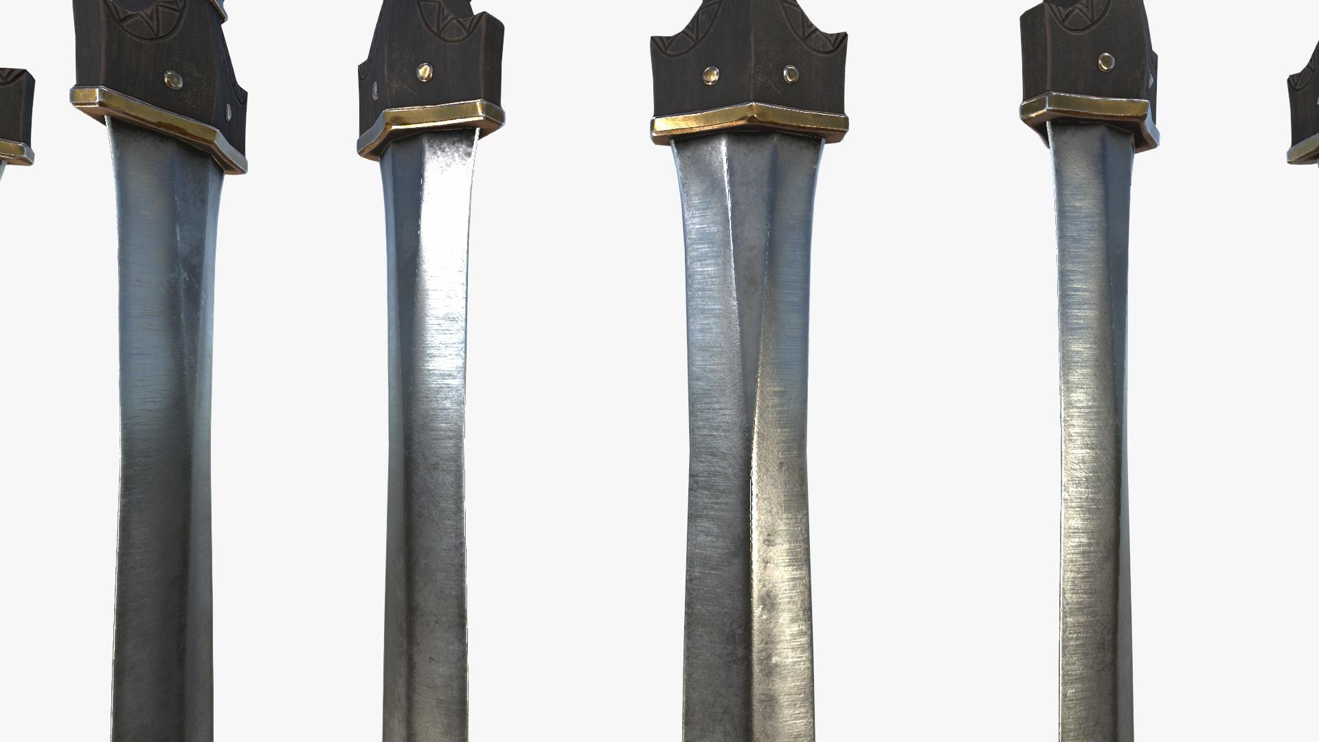 3D Fantasy Sword RPG Somali Belawa Billao Billaawe Gladius Xiphos Knife ...