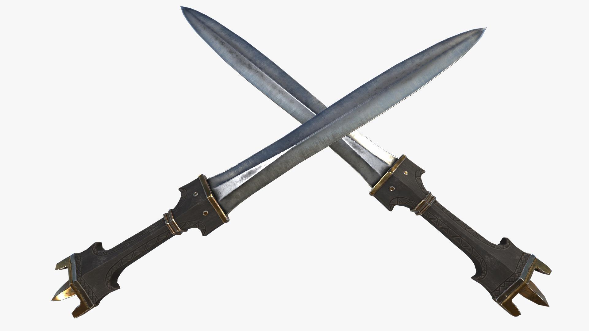 3D Fantasy Sword RPG Somali Belawa Billao Billaawe Gladius Xiphos Knife ...