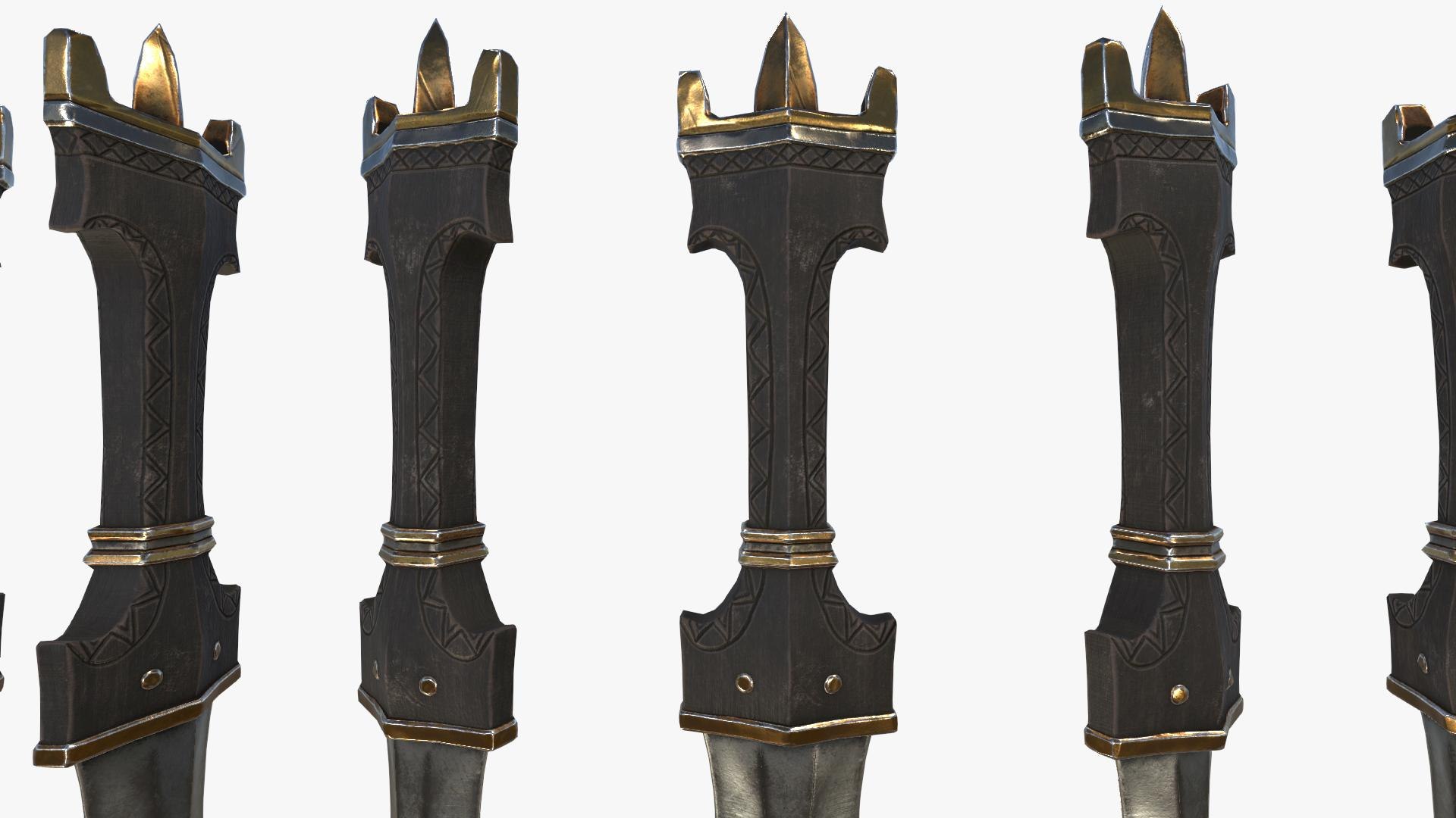 3D Fantasy Sword RPG Somali Belawa Billao Billaawe Gladius Xiphos Knife ...