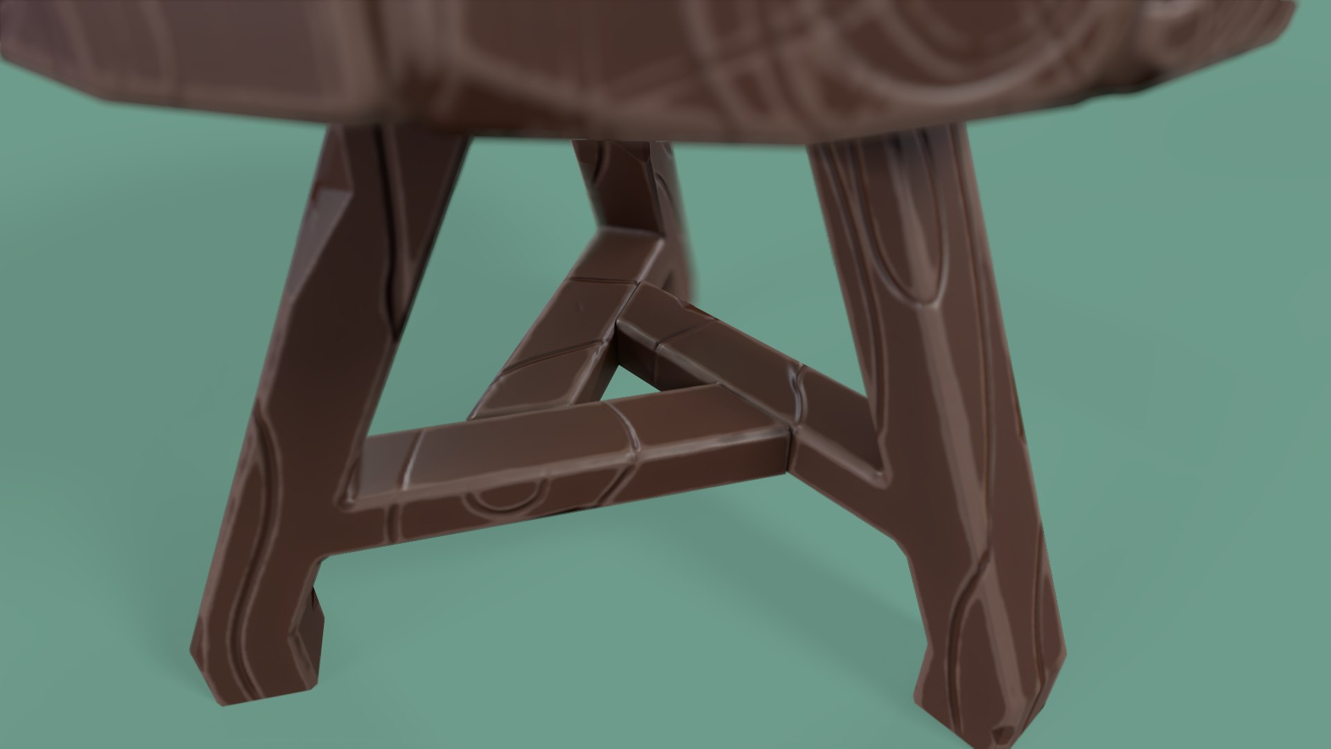 3D Wooden Stool Stylized - TurboSquid 1702338