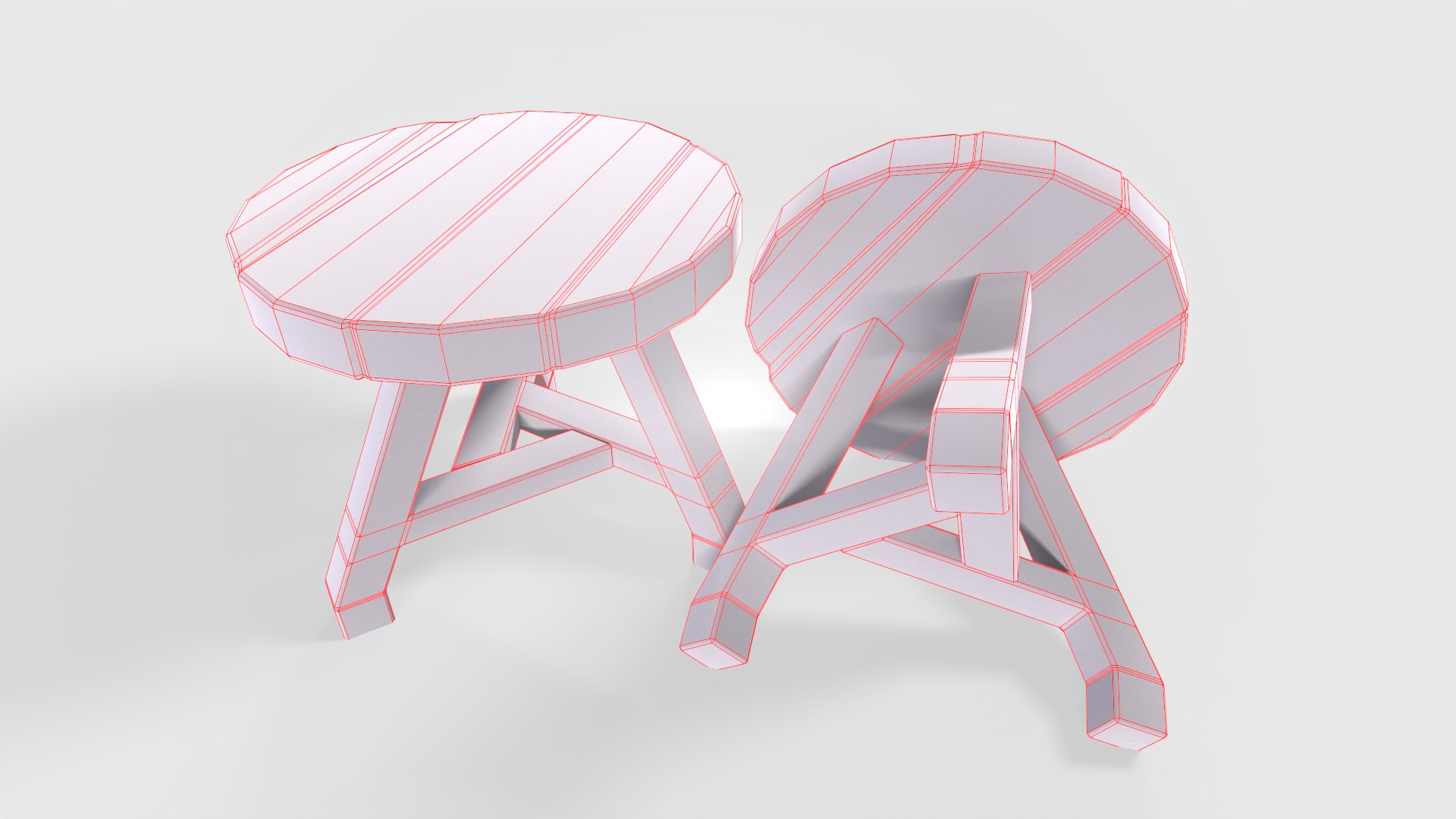 3D Wooden Stool Stylized - TurboSquid 1702338