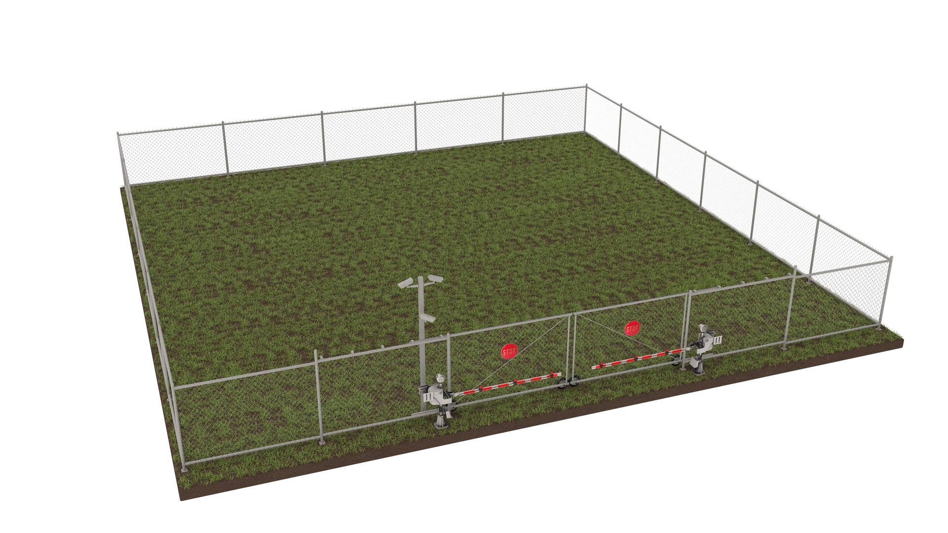 3D Wire Fence Model - TurboSquid 2262931