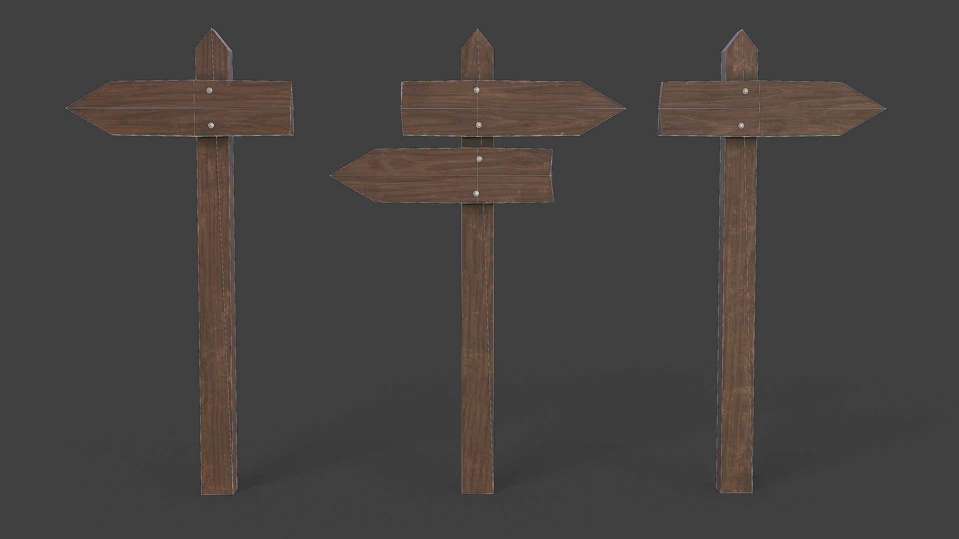 Medieval Small Signpost 3D - TurboSquid 1777552