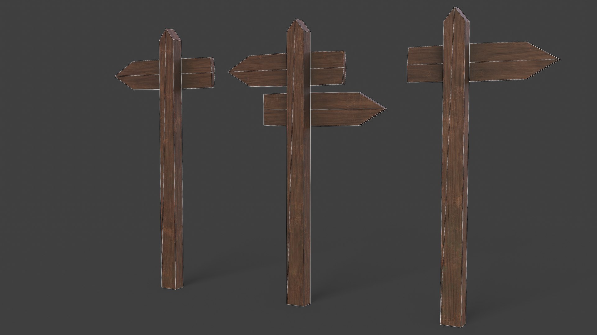 Medieval Small Signpost 3D - TurboSquid 1777552