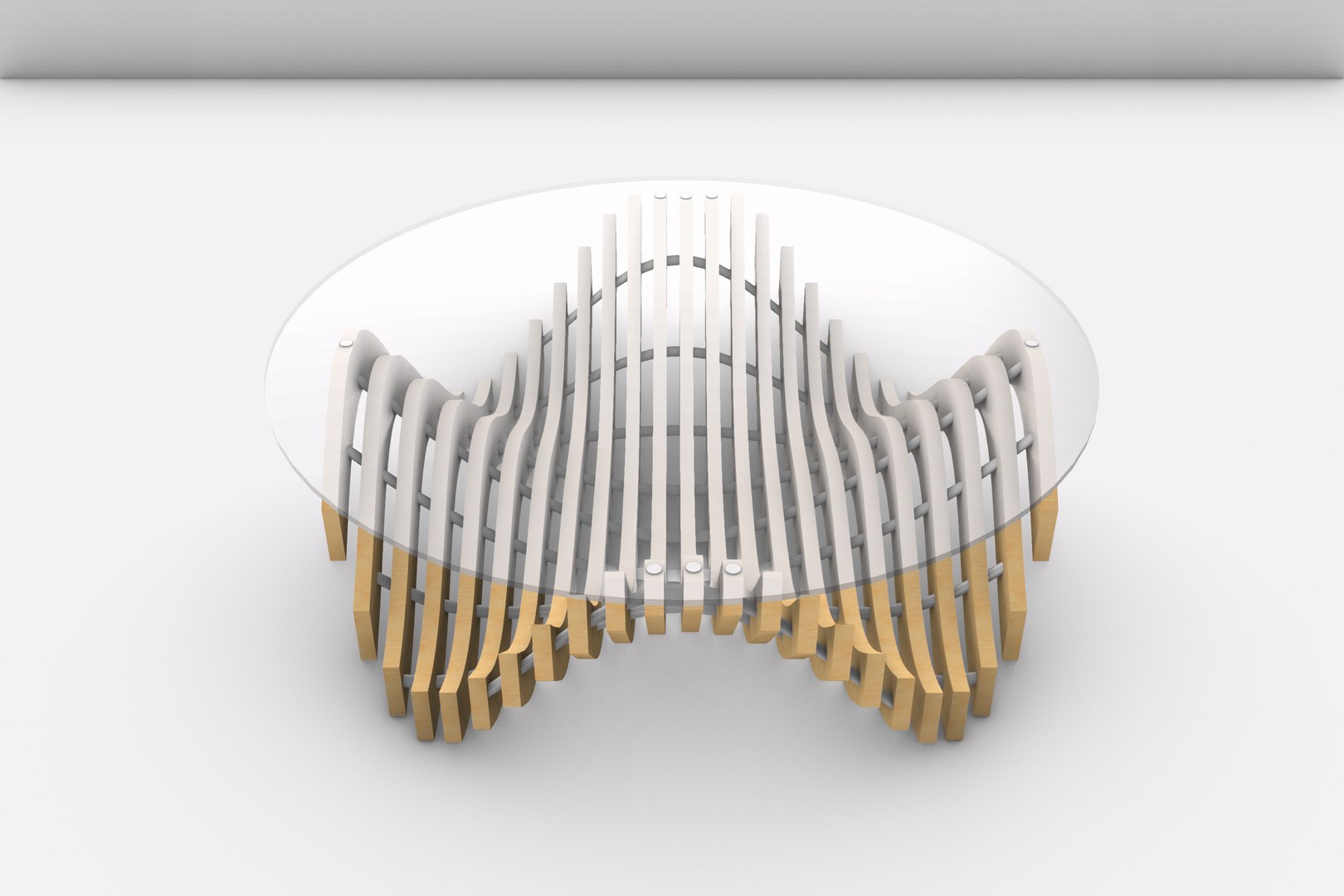 Parametric Wavy Modern Table Model - TurboSquid 2034220