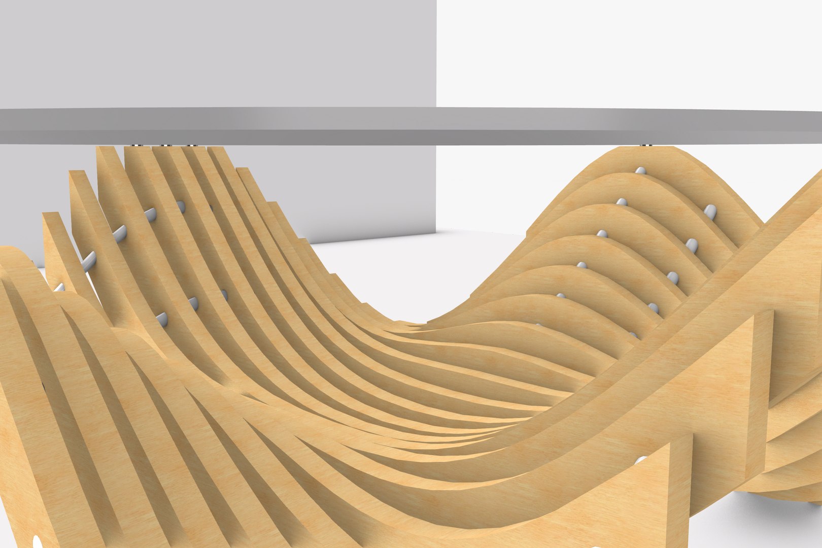 Parametric Wavy Modern Table Model - TurboSquid 2034220