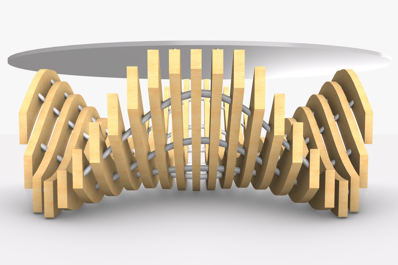 Parametric Wavy Modern Table Model - TurboSquid 2034220