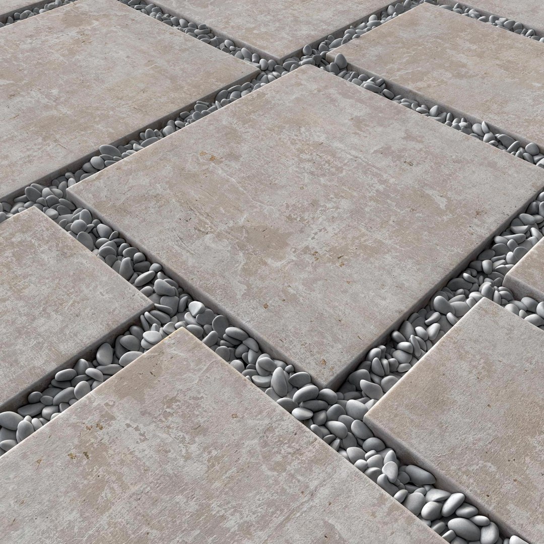 3D Model Paving Tile Pebble N14 - TurboSquid 1966958