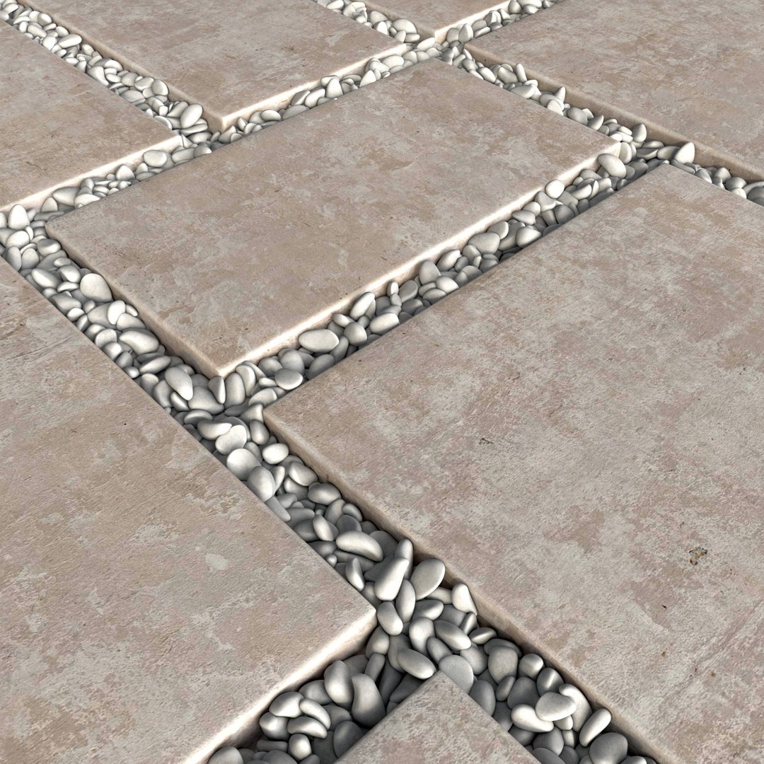 3D Model Paving Tile Pebble N14 - TurboSquid 1966958