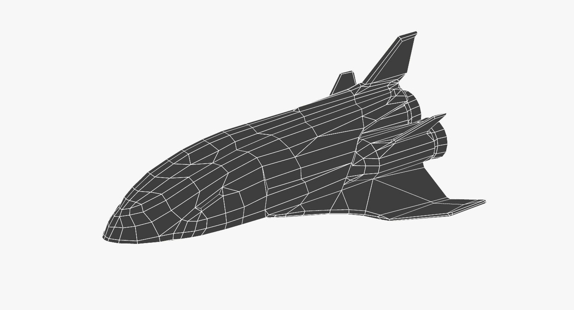 Shuttle Fictional Aircraft Ready 3d Model